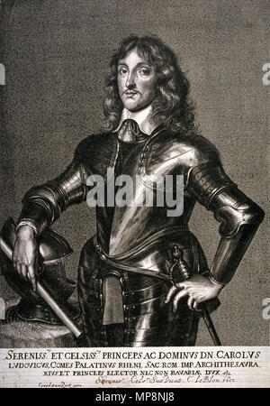 This portrait of Karl Ludwig von der Pfalz, a notable figure in 17th ...