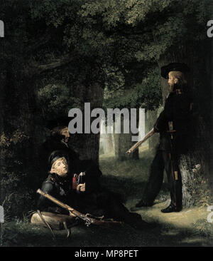 At the Outpost 1815 by Georg Friedrich Kersting Stock Photo - Alamy