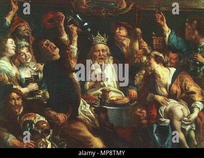 English: The King Drinks Nederlands: De koning drinkt 17th century. N/A ...