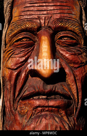 Chief Kno-Tah Native American sculpture, Artist Peter Toth Stock Photo ...