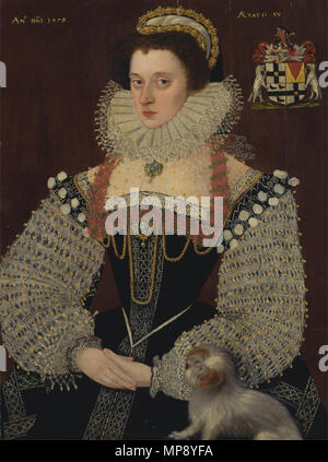 A portrait of Dorothy Bray, Baroness Chandos, painted by John Bettes ...