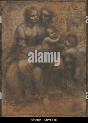 Virgin and Child with Ss Anne and John the Baptist Cartoon for a ...