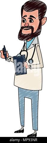 Cute doctor cartoon scribble Stock Vector Image & Art - Alamy