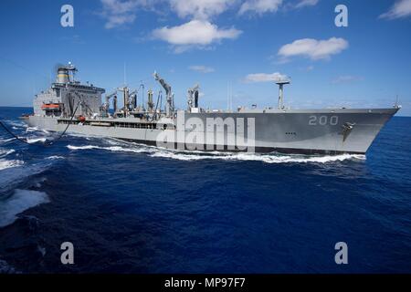 The Henry J. Kaiser-class fleet replenishment oiler USNS Pecos (T-AO ...