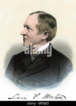 United States Vice President Levi Morton with his wife Anna Livingston ...