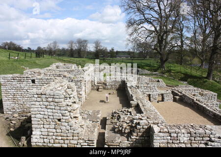 The Roman Bath House by the North Tyne River at Chesters Fort by ...
