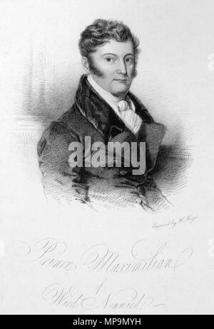 Maximilian zu Wied Neuwied, a German naturalist and explorer, depicted ...