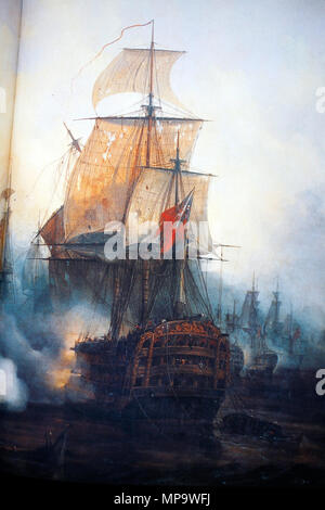 Trafalgar, Auguste Mayer (1805-1890). Oil on canvas, The actual title ...