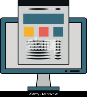 Navigating on internet from PC scribble Stock Vector Image & Art - Alamy