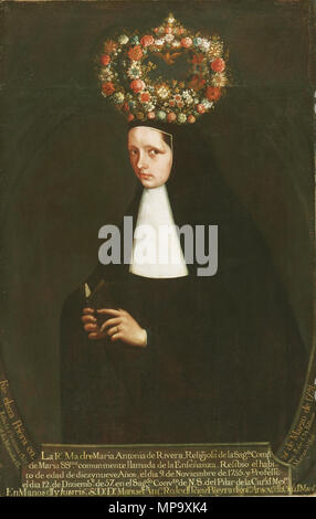 Portrait of the Reverend Mother María Antonia de Rivera circa 1757 by ...