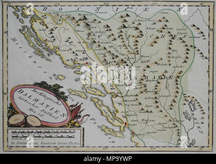Map of Dalmatia in 1791 by Reilly 025 Stock Photo - Alamy