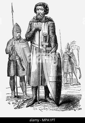 12th century British Soldiers in Battle. English cavalry In action in ...