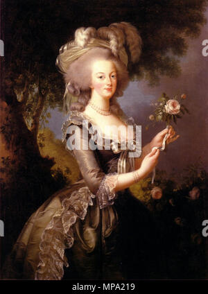 Marie Antoinette à la rose (1783, Schloss Wolfsgarten , Queen of Stock ...
