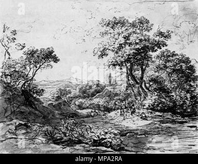 Markó, Károly - Landscape Sketch I Stock Photo - Alamy