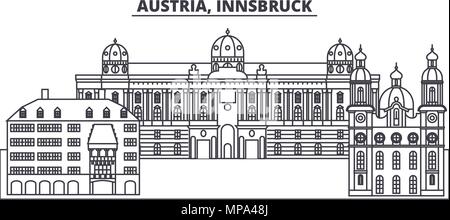 Innsbruck silhouette skyline. Austria - Innsbruck vector city, austrian ...