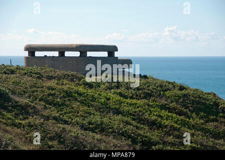 German WW2 fortifications on Guernsey coastal defences Stock Photo - Alamy