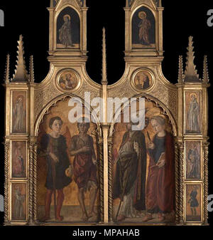 Pratovecchio Altarpiece circa 1450 by Master of Pratovecchio Stock Photo - Alamy