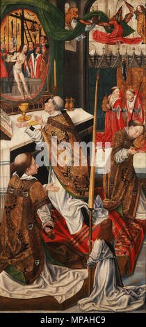 Master of the Aachen Altarpiece - Triptych with Scenes from Christ's Passion (reverse of right ...