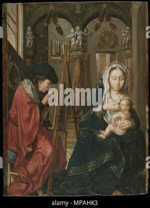 'Master of the Holy Blood' is a painting of Saint Luke depicting the ...