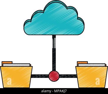 Folders network symbol scribble Stock Vector Image & Art - Alamy