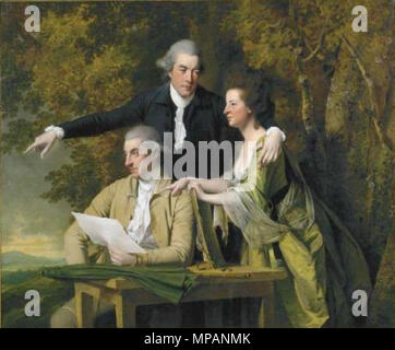D'Ewes Coke, His Wife Hannah and Daniel Parker Coke 1782 by Joseph ...