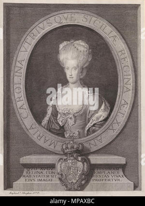 . English: Portrait of Maria Carolina of Austria (1752-1814) . 1807 ...