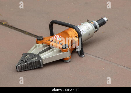 Burbank Fire Department - Pneumatic Jaws of Life Demonstration Stock ...