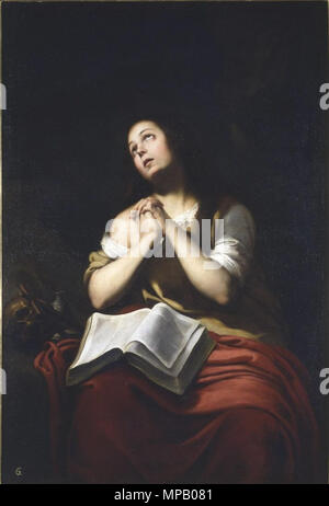 La Magdalena penitente. Español: El lienzo, que es una copia de una ...