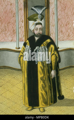 A portrait of Mustafa IV, the Sultan of the Ottoman Empire, showcases ...