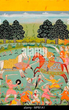 Nata Ragini, Wife of Bhairava Raga, Ragamala paintings, 1762 Stock ...