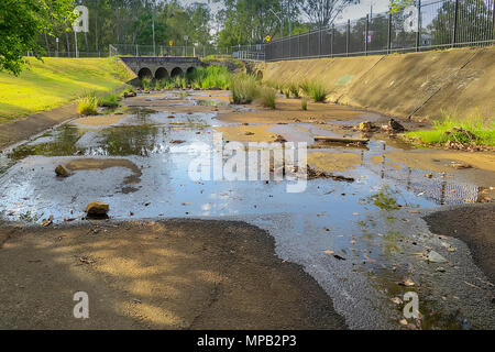 Drainage opening. Drainage opening, sewage opening in a concrete floor ...