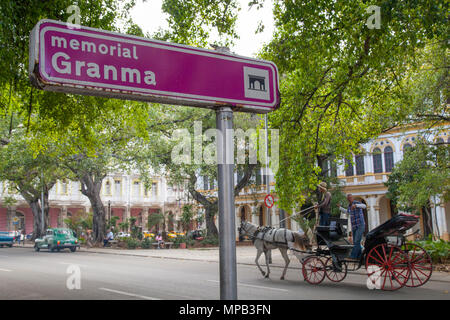 Horse and carriage ride at Granma Memorial at the Museo de la ...