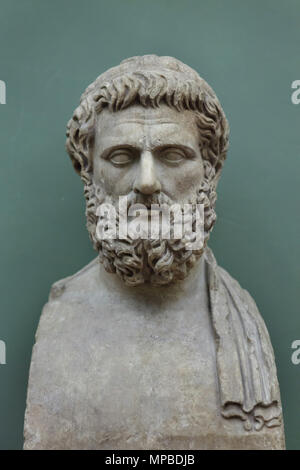 Marble bust of Athenian statesman Solon (638-558 BC). Roman copy from ...