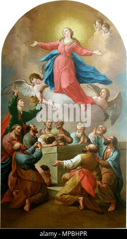 *Marijino Vnebovzetje II* (The Assumption of Mary) by Leopold Layer is a depiction of the Virgin ...