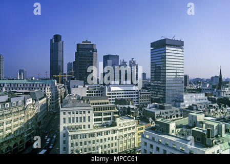1988 HISTORICAL FINANCIAL DISTRICT SKYLINE CITY OF LONDON RIVER THAMES ...