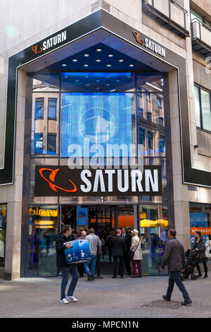 Saturn store in Hohe strasse, Cologne, Germany. Saturn is a German ...