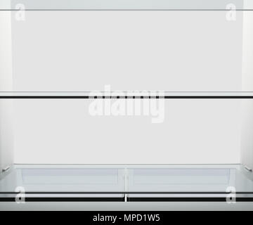 View from inside of an empty fridge with opened door Stock Photo - Alamy