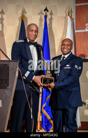 Major General Leonard Isabelle presents the Michigan Air National Guard ...