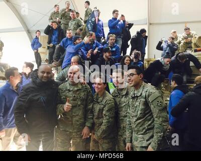 Three M1 Abrams from 1st Combined Arms Battalion, 63rd Armor Regiment ...