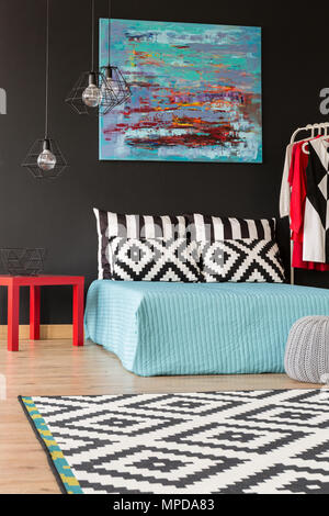 Picture of beautiful woman beautiful woman in stylish clothes on black ...