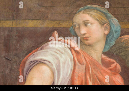 Phrygian Sibyl by Raphael - detail of the Sybils receiving instruction ...