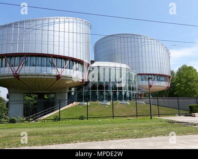 European Court of Human Rights, ECHR, with the cylindrical buildings ...