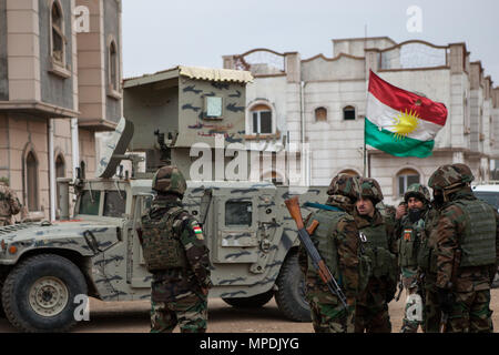 Zeravani soldiers gather to begin movement on urban terrain training ...