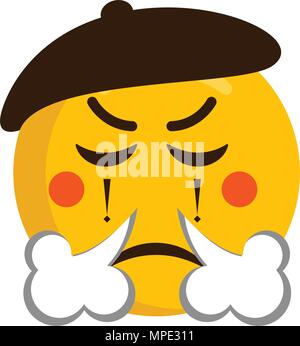 A cartoon illustration of a mime with an angry expression Stock Vector ...