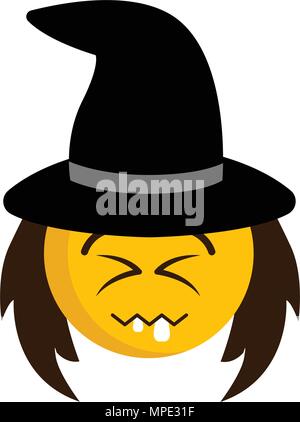 Happy witch emoji icon Stock Vector Image & Art - Alamy