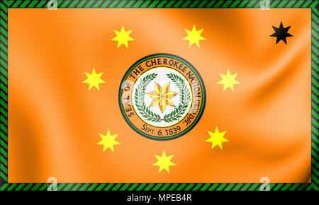 3D Flag of Cherokee Nation. 3D Illustration Stock Photo - Alamy