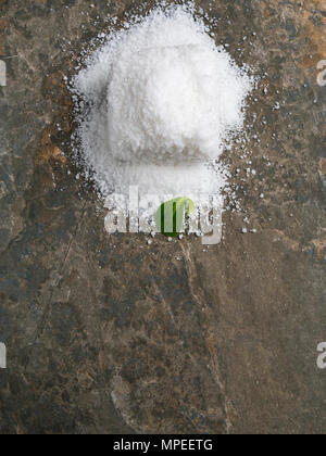 Block of rock salt mineral isolated on white background Stock Photo - Alamy