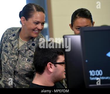 Lt. Col. Kristy Leasman, commander of the 273rd Cyber Operations ...