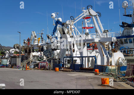 Ocean going commercial fishing trawlers in the old harbour of Reykjavik ...