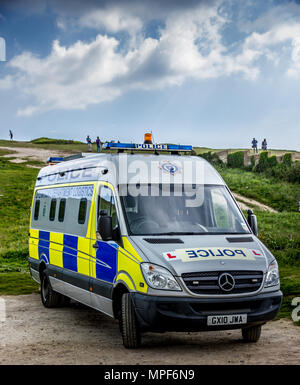A Police car for emergency logistics parked on the street in Toronto ...
